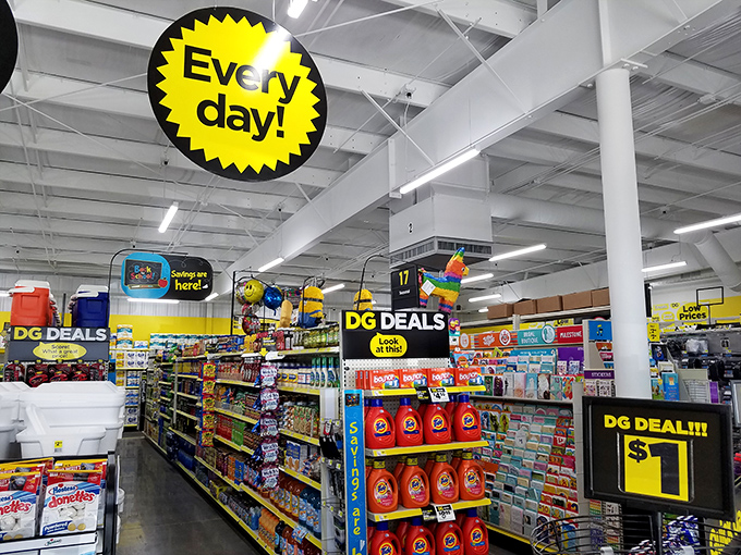 The yellow brick road of savings! Follow these aisles to emerge with a cart full of treasures and a wallet that's still intact.
