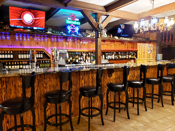 Where everybody knows your name&mdash;and your favorite cocktail. This bar is like Cheers, but with more crab legs.