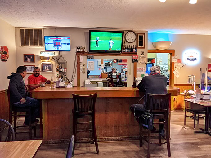 Pull up a stool and stay awhile! This cozy bar area is where local legends are born, and where the game is always on, no matter what sport you follow.
