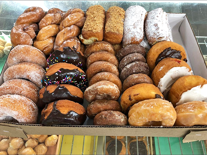 A box of joy, ready to go. This assortment of donuts is like a party in a box, perfect for sharing (or not).