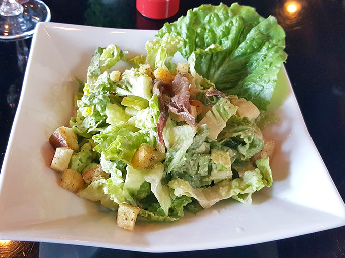 Caesar salad so fresh, it could have been tossed by Julius himself. Et tu, crouton?