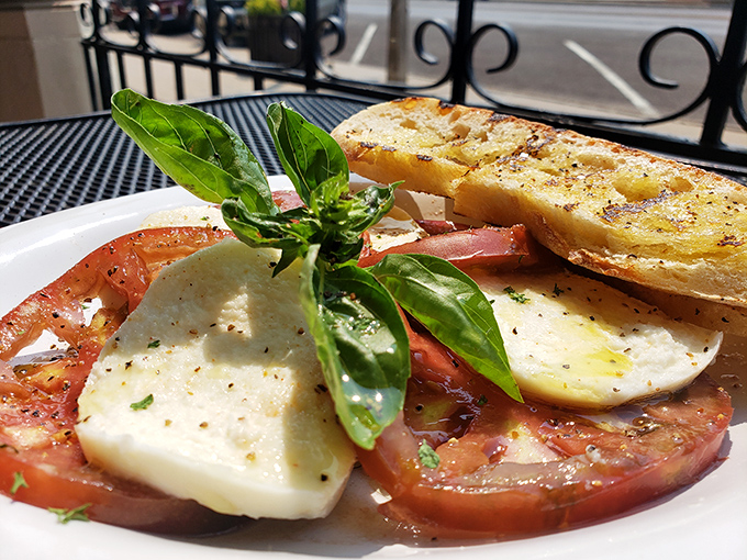 A caprese salad that's fresher than a daisy. It's like summer decided to throw a party on your plate.