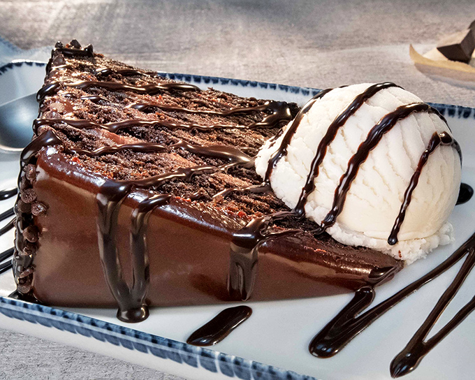 Death by chocolate (but what a way to go): The Chocolate Wave Cake is so decadent, it should come with a warning label. Resistance is futile!