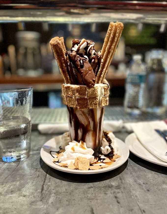 The Churro Shake: Dessert or dare? This creamy concoction is so decadent, it should come with its own personal trainer.