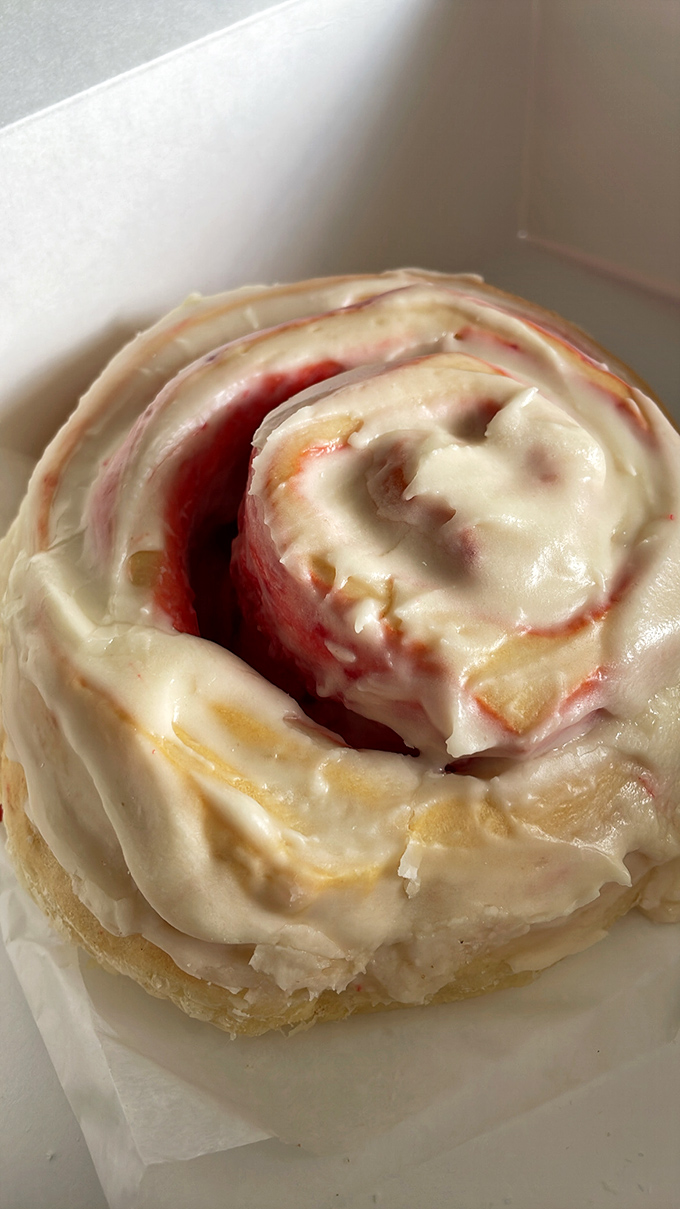 Behold, the cinnamon roll - nature's way of making mornings bearable and delicious.