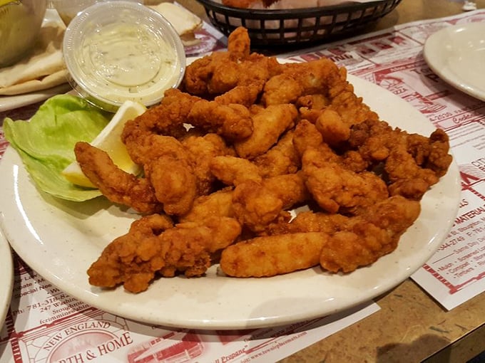 The catch of the day? These crispy clam tenders! A taste of New England that'll have you hooked faster than you can say "chowdah."