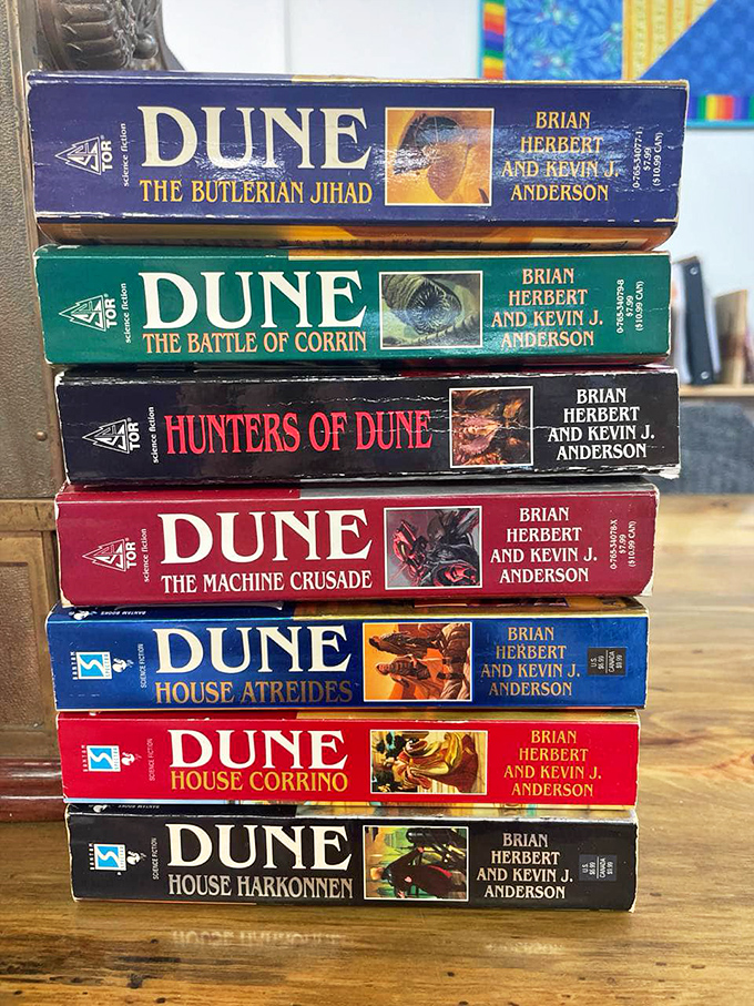The spice must flow... right into your bookshelf! Dune: Where desert planets and giant worms are just another Tuesday.