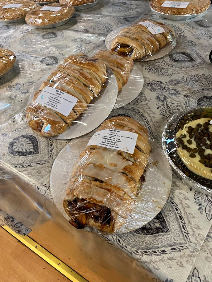 Giant strudels, or as I like to call them, "breakfast burritos of champions." Sweet, flaky, and unapologetically enormous.