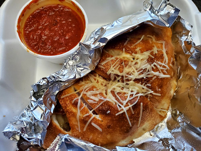The Stromboli - pizza's mysterious, alluring cousin. It's like a burrito and a pizza had a delicious love child.