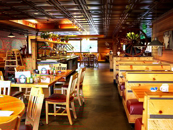 Where rustic charm meets meaty magic. It's like dining in a cozy log cabin, if that cabin specialized in smoky deliciousness.