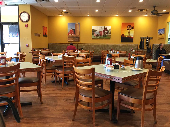 Where every table tells a story, and every plate is a page-turner. This interior shot is giving us major 'breakfast book club' vibes.