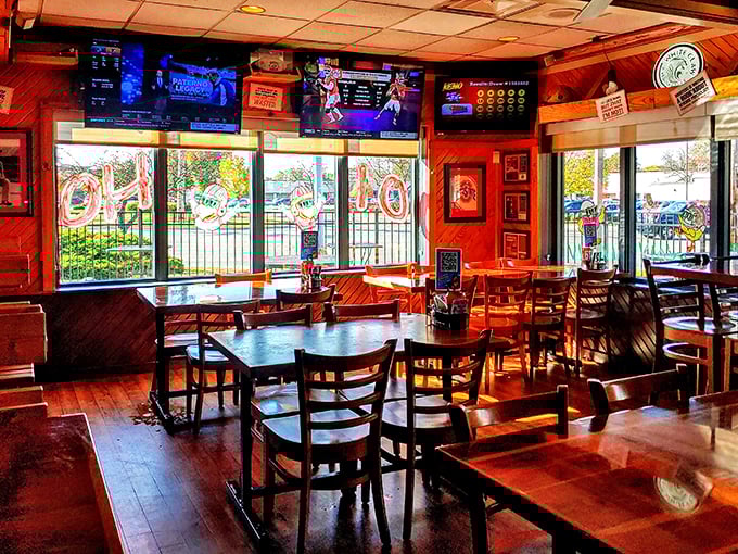 Sports on TV, wings on the table, and friends all around. It's like your living room, but with better food and no remote fights.