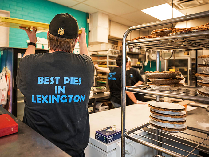 The secret's in the kitchen! These dedicated pie-oneers are whipping up slices of heaven faster than you can say "&agrave; la mode."