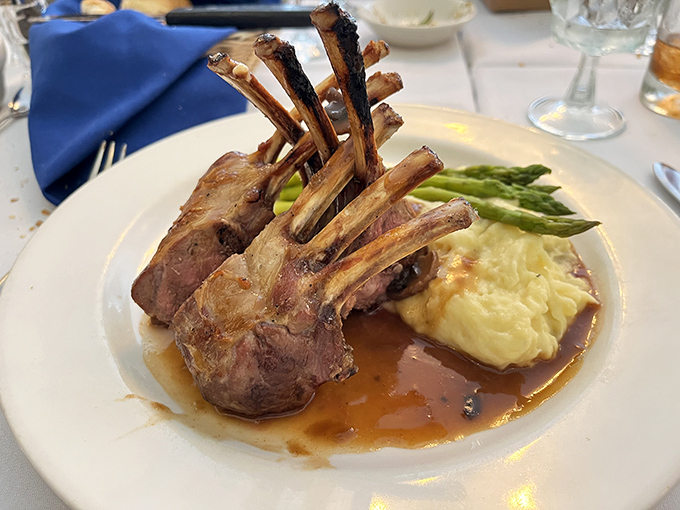 Lamb chops that stand at attention, ready to march straight into flavor town. It's a meaty salute to your taste buds!