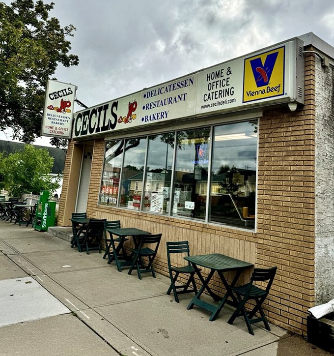 Sidewalk seating at Cecil's: where people-watching meets palate-pleasing in the heart of St. Paul.
