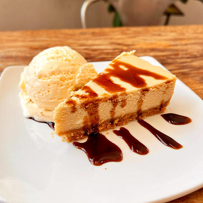 This cheesecake floats like a creamy cloud on your plate. It's the dessert equivalent of a standing ovation!