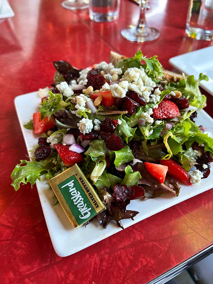 Not your average rabbit food! This salad is so fresh, it might just start a conversation with you.