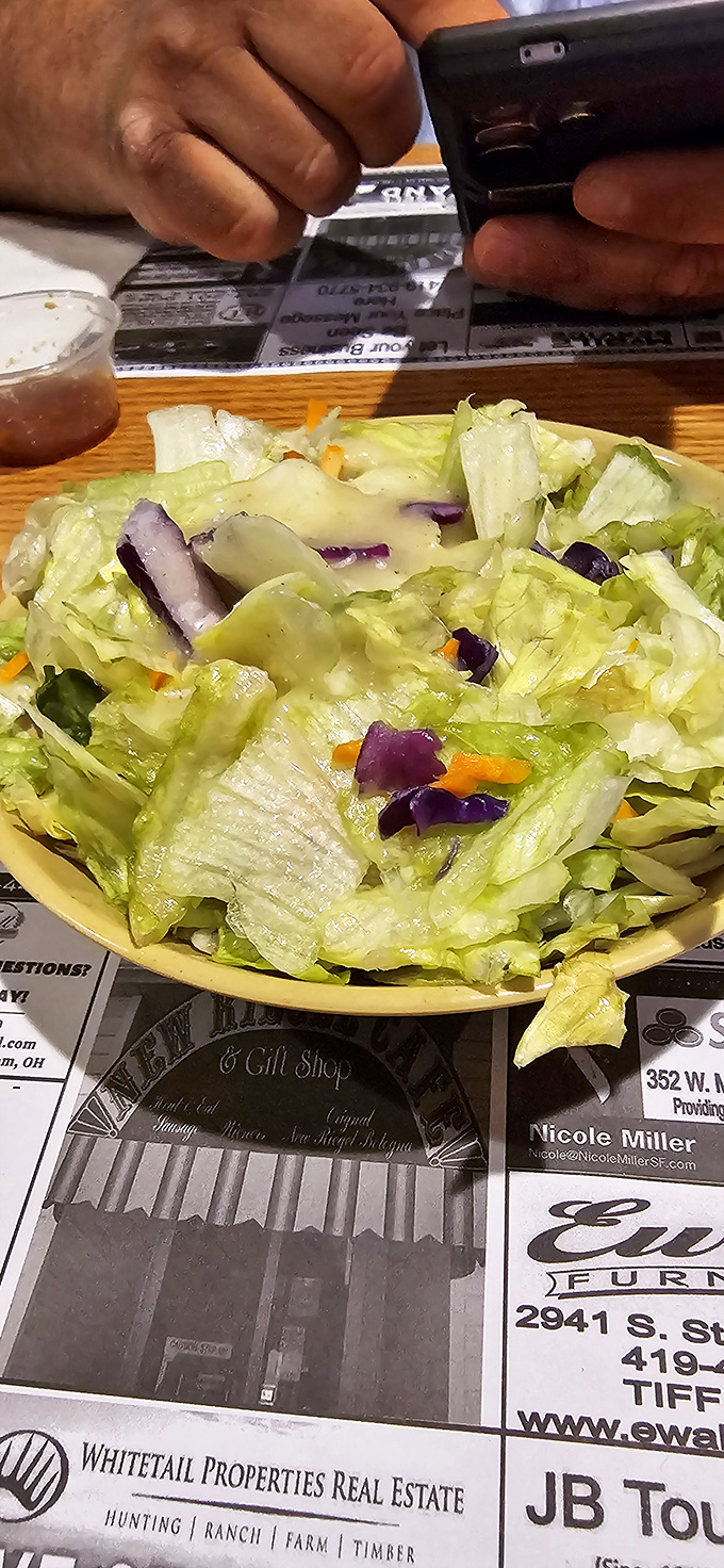 A nod to nutrition or a palate cleanser? This vibrant salad is like the opening act at a rock concert &ndash; appreciated, but we're here for the headliner.