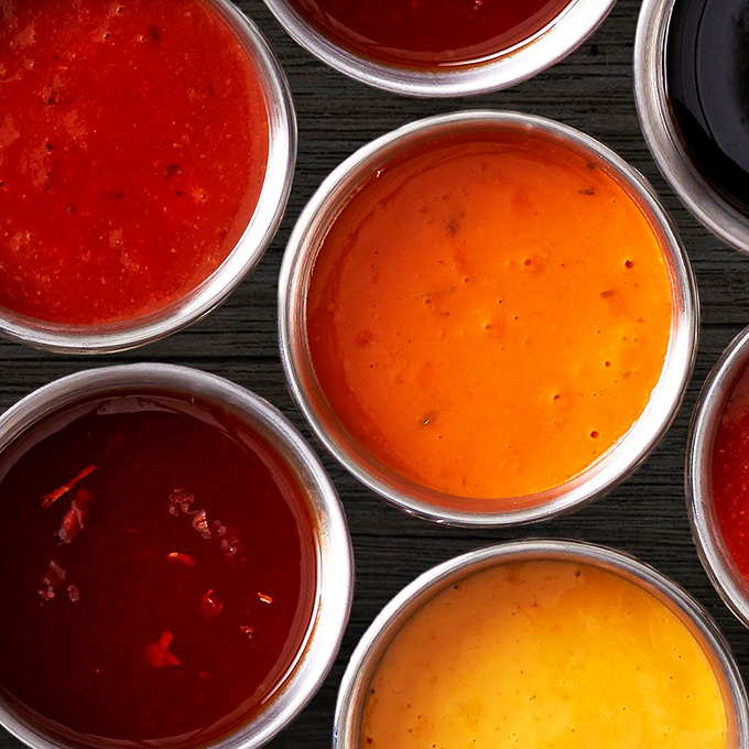 Sauce boss paradise! From mild to wild, these little cups of liquid gold are ready to take your meal to the next level.