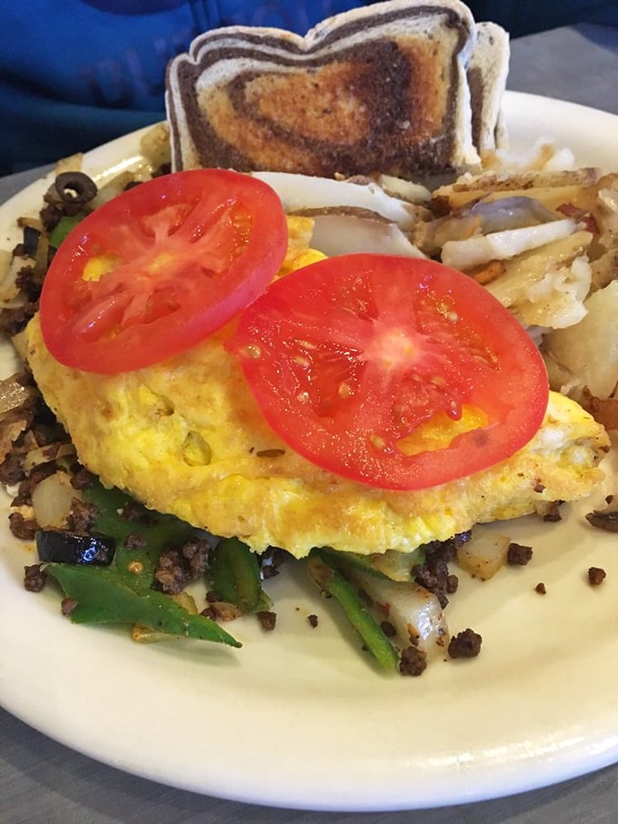 My Big Fat Greek Breakfast! This omelet is a Mediterranean masterpiece that would make Zorba dance with delight.