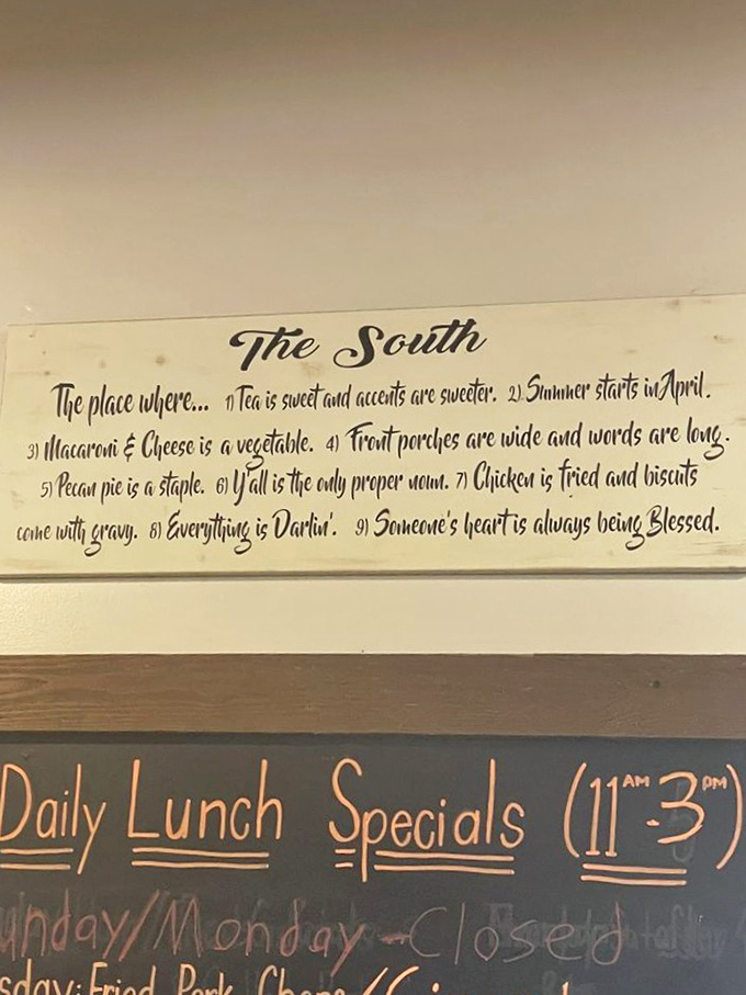 The South defined in nine perfect points &ndash; where mac and cheese is indeed a vegetable and someone's heart is always being blessed.