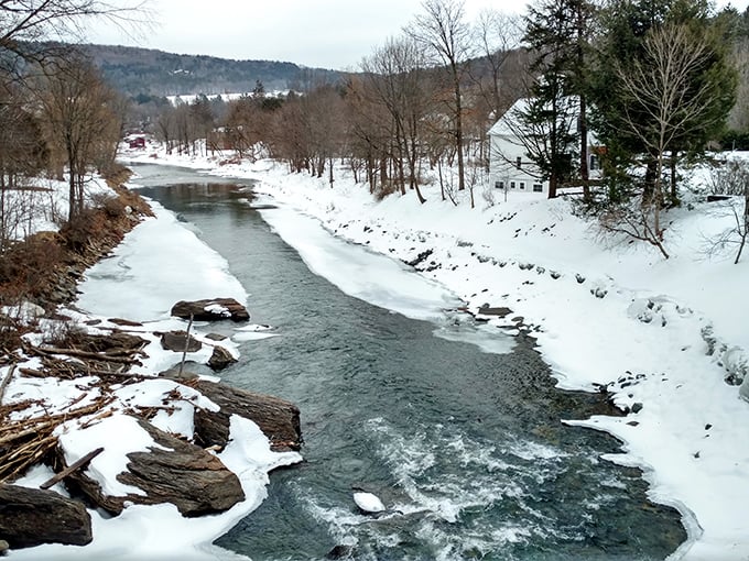Winter wonderland: When Woodstock transforms into a real-life snow globe. Just add hot cocoa and a crackling fireplace.