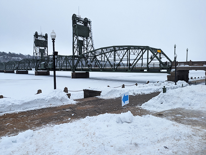 Winter in Stillwater: where the air is crisp, the snow is pristine, and your nose hairs freeze faster than you can say "uff da."