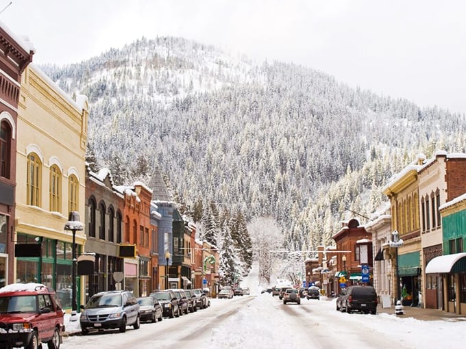 Winter in Wallace: Where Jack Frost trades his paintbrush for a glitter gun, turning the town into a snow globe.