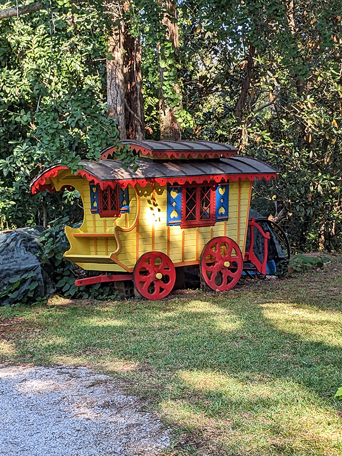 All aboard the magic school bus! This cheery yellow carriage looks ready to whisk you away on a fantastic voyage through Fairhope.