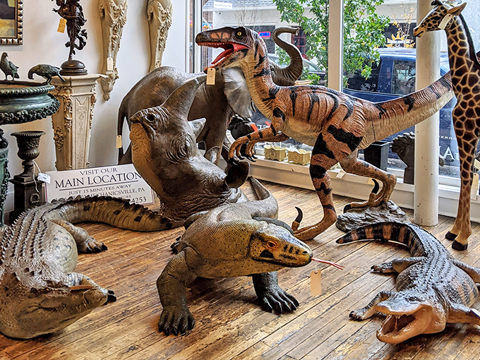 Jurassic Park meets Night at the Museum. These critters won't come alive at night&hellip; probably. But they'll definitely liven up your living room!