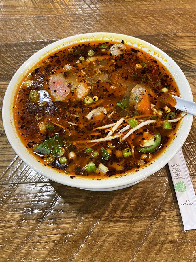 Pho-get about your troubles and dive into this aromatic bowl of comfort. It's like a warm hug for your insides.