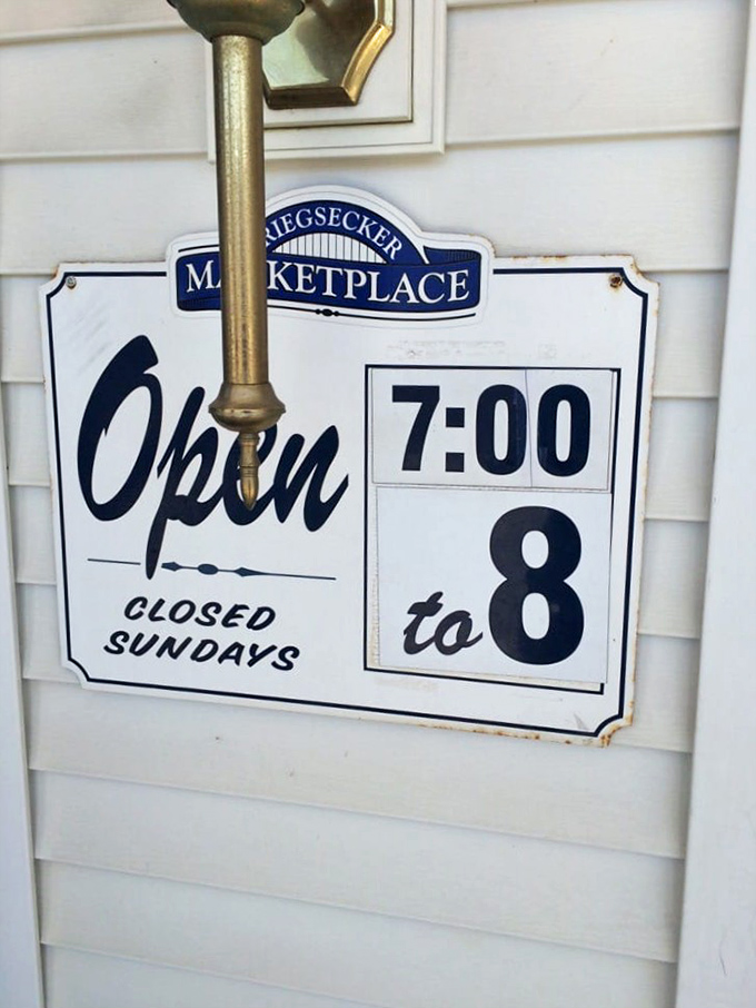 The sign says they're closed on Sundays, but we bet even the Almighty would make an exception for these pies.