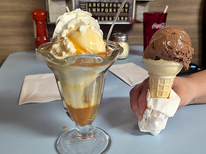 Sweet endings to savory beginnings. Pat's desserts prove that ice cream is the yin to pizza's yang.