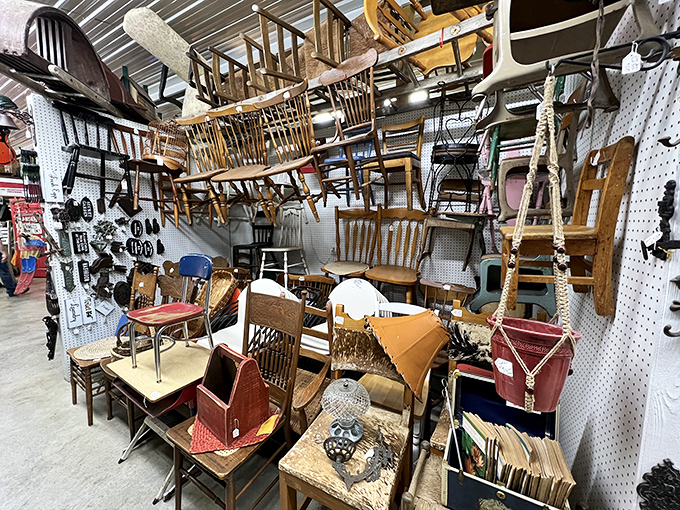 Take a seat... or twenty! This chair collection could furnish an entire mismatched dining set for the quirkiest dinner party ever.