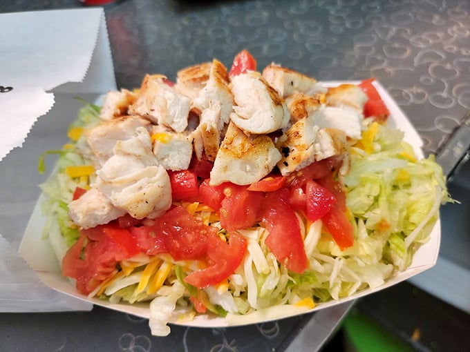 Protein meets garden freshness in a bowl that says "Yes, I'm being somewhat responsible" while still delivering serious flavor.