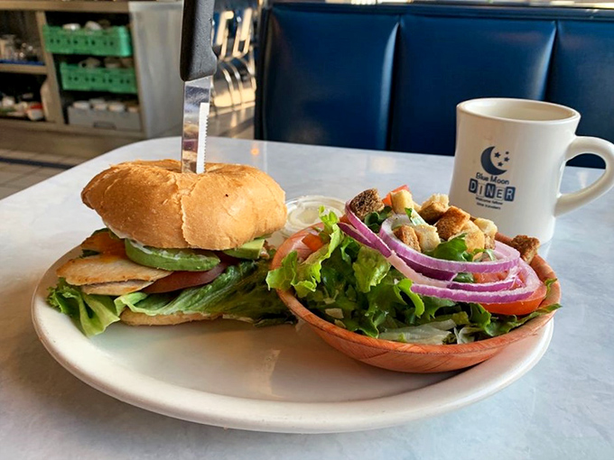 Not your average chicken sandwich! This beauty is stacked higher than a Jenga tower and twice as satisfying.