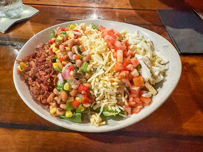 Not just a salad but a colorful edible mosaic&mdash;proof that vegetables can find happiness when invited to the same party as bacon.