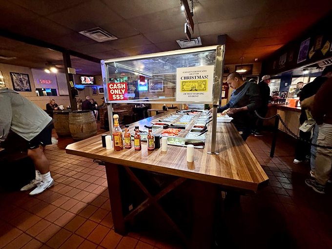 Where burger dreams come true! This counter is like the pearly gates, if heaven smelled like grilled onions.