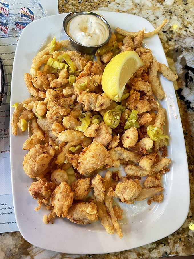 Crispy alligator bites that are snapping with flavor! Who knew landlocked Nebraska could serve up swamp-to-table cuisine this good?