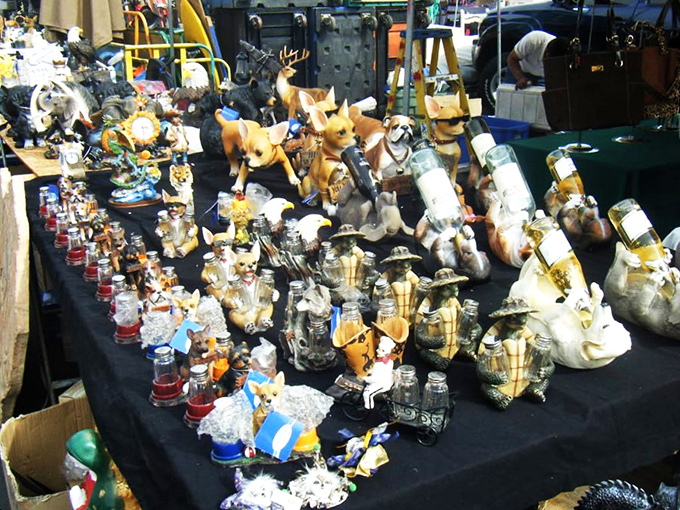 Tchotchke heaven! This menagerie of miniatures is a collector's dream (and a duster's nightmare). One person's kitsch is another's treasure!