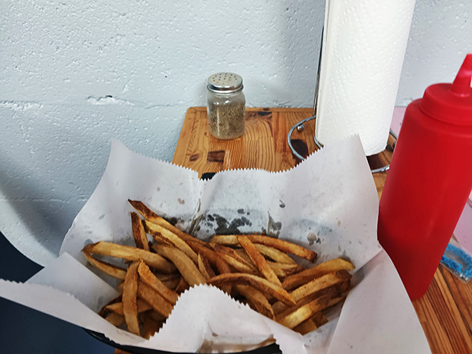 Fries that could make a Frenchman weep with joy. Crispy on the outside, fluffy on the inside - it's potato perfection.