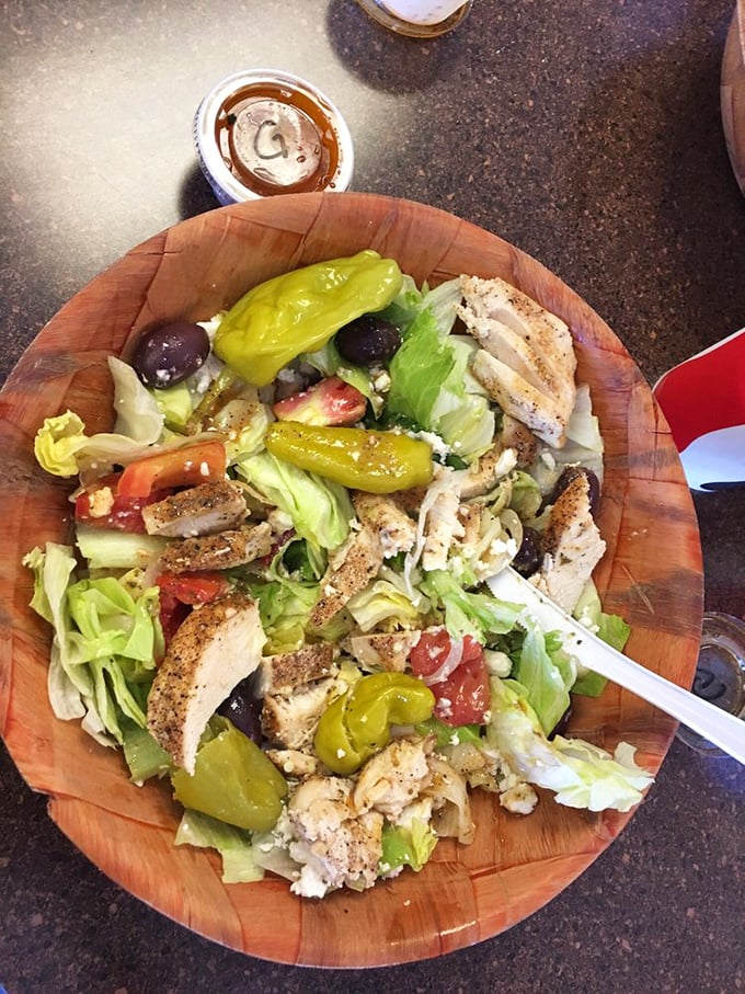 Opa! This Greek salad is so fresh and vibrant, it might just start dancing on your plate. Careful with those olives &ndash; they're known to roll.