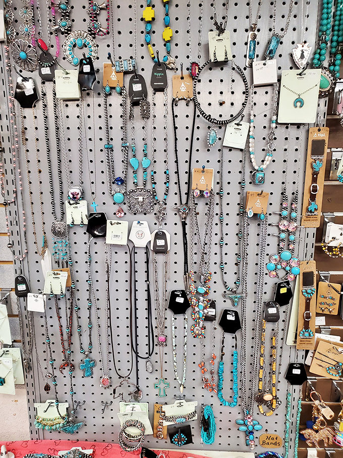 Neck and neck in the style stakes! This dazzling display of necklaces is enough to make Mr. T jealous &ndash; pity the fool who misses out!