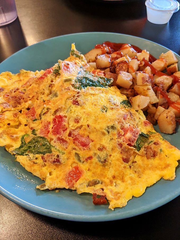 Omelette you finish, but... this might be the best breakfast of all time! A colorful masterpiece that's part meal, part edible art.