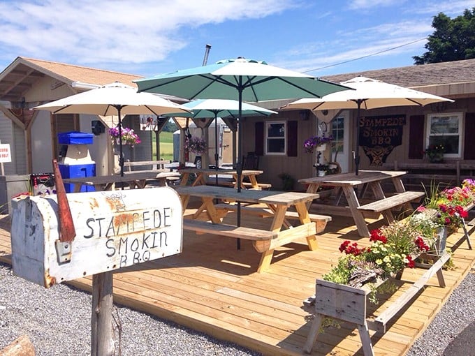 Sunshine, flowers, and the promise of barbecue - it's like a picnic planned by the gods of good eating.