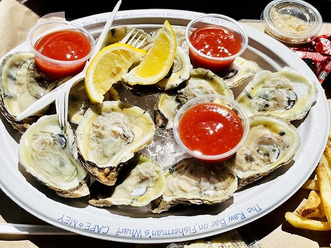 Oysters on the half shell: nature's little cups of joy. Slurp 'em down and feel like Neptune himself.