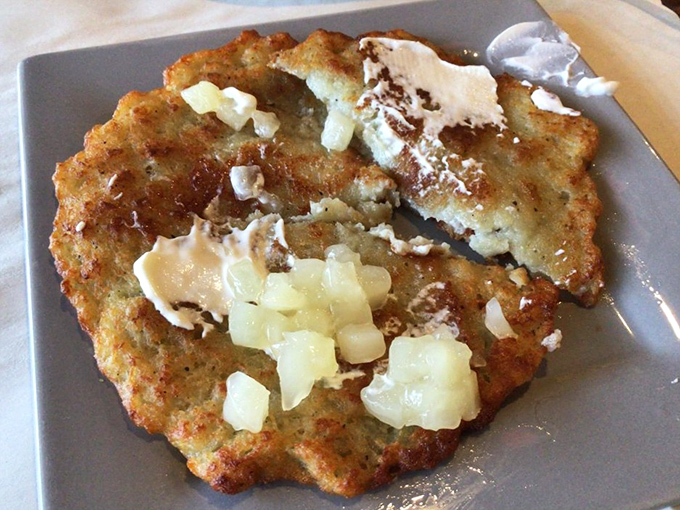 The potato pancake&mdash;crispy exterior giving way to tender inside&mdash;is what would happen if a hash brown went to finishing school in Warsaw.
