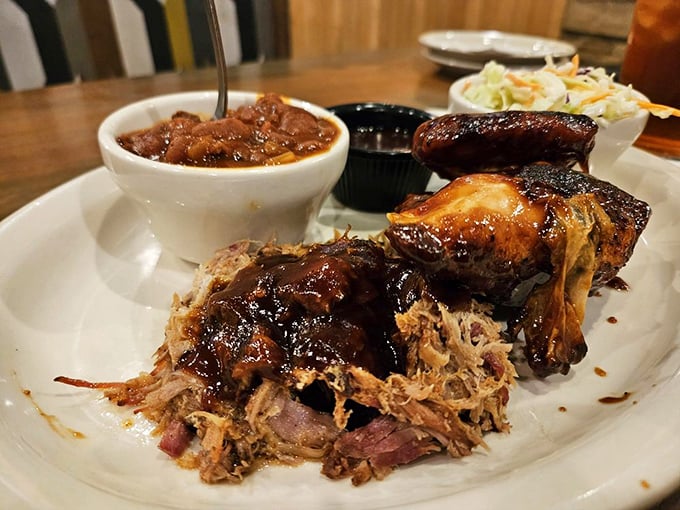 This pulled pork looks so tender, it probably falls apart if you look at it too hard. It's the barbecue equivalent of a warm hug.