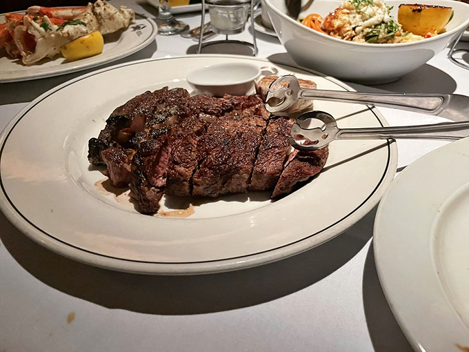 A ribeye so perfectly marbled, it could make a vegetarian question their life choices. This steak is the stuff of carnivorous dreams.
