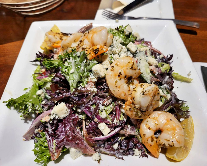Who said salads can't be exciting? This shrimp-topped masterpiece proves healthy choices don't have to feel like punishment.